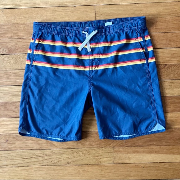 Fair Harbor | Swim | Fair Harbor Navy Yellow Red Stripe Pool Anchor ...